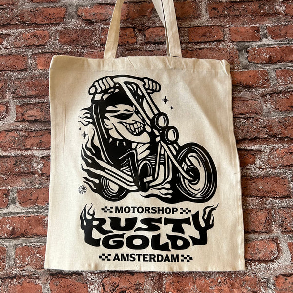 Rusty Gold Motorshop motorcycle clothing and accessorizes