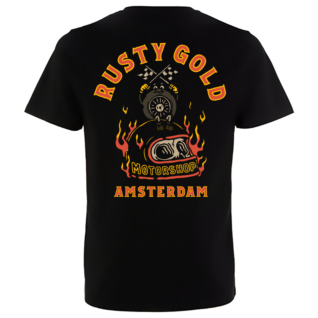 Rusty Gold Motorshop motorcycle clothing and accessorizes
